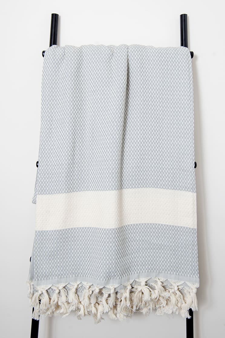 Light Grey Hasir Throw - Hamam Square