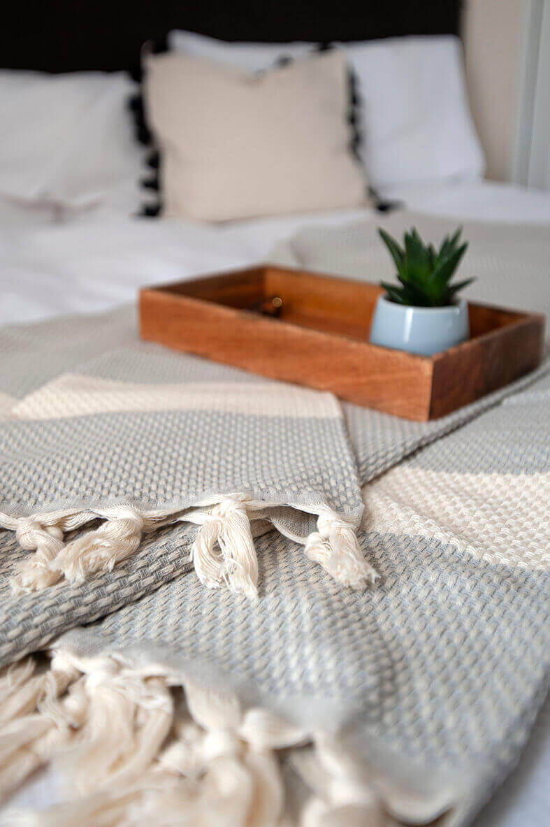 Light Grey Hasir Throw - Hamam Square